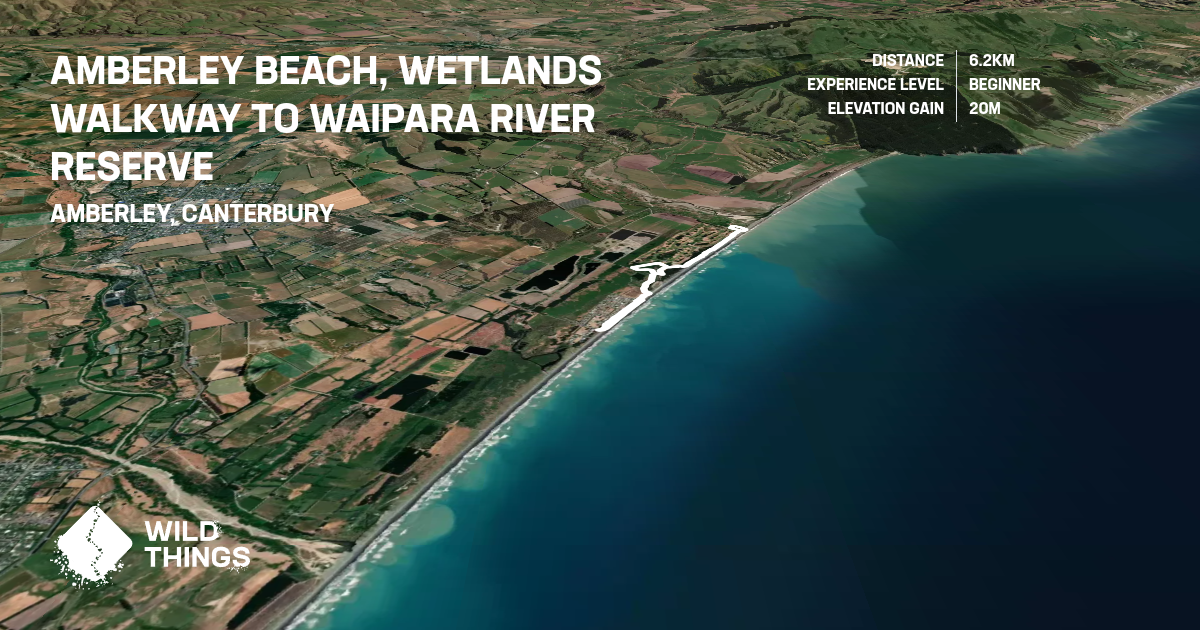 Amberley Beach, Wetlands Walkway to Waipara River Reserve, Canterbury ...