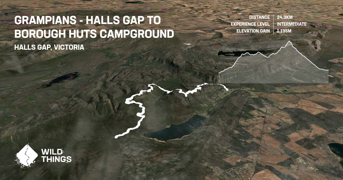 Grampians - Halls Gap to Borough Huts Campground, Victoria, Australia ...