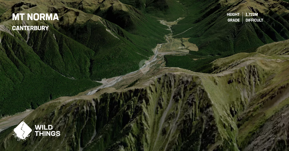 Mt Norma, Canterbury, New Zealand - Peak Directory - Wild Things