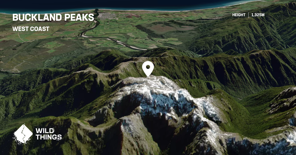 Buckland Peaks, West Coast, New Zealand - Peak Directory - Wild Things