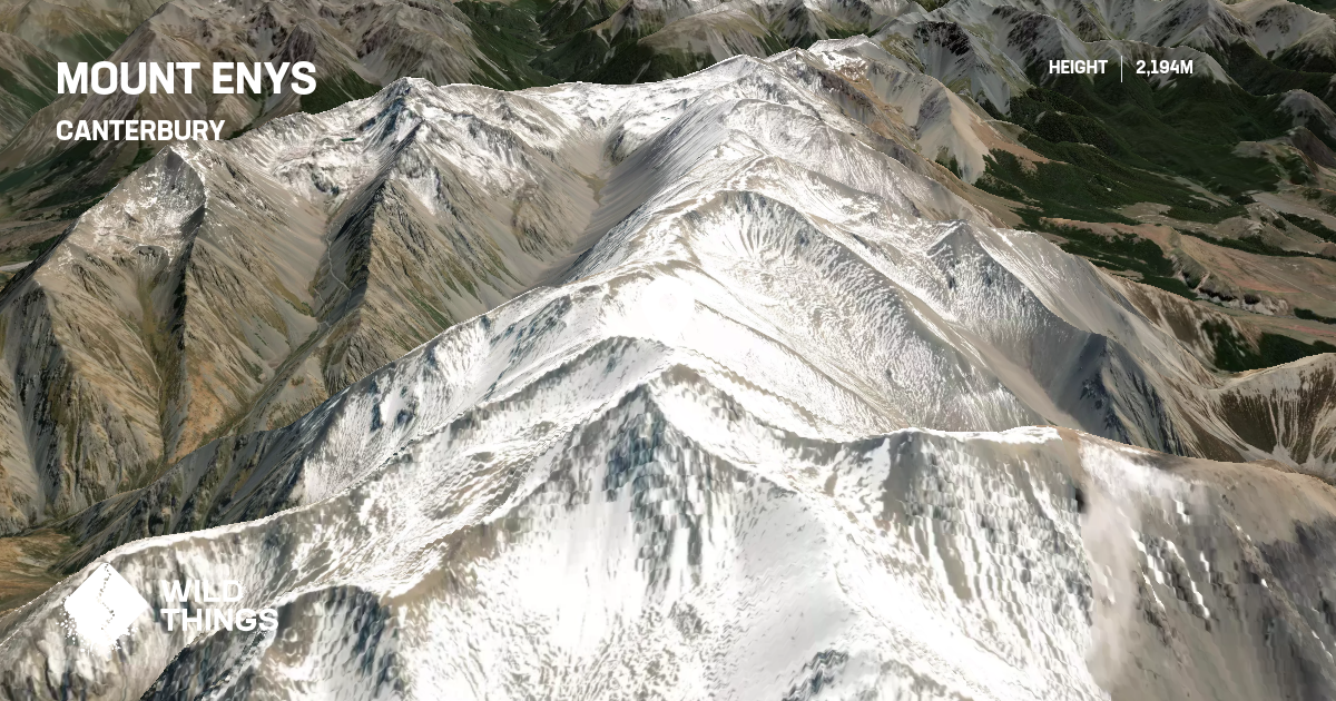 Mount Enys, Canterbury, New Zealand - Peak Directory - Wild Things