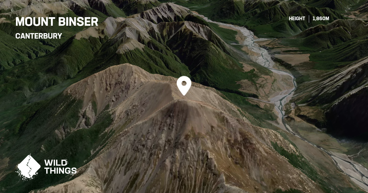 Mount Binser, Canterbury, New Zealand - Peak Directory - Wild Things