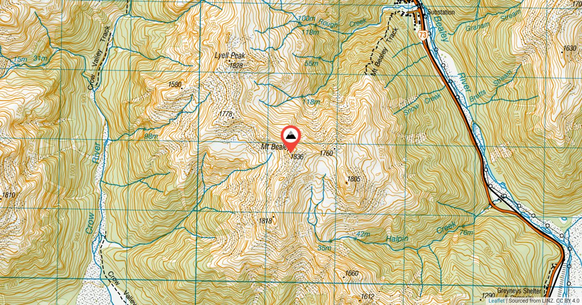 Mount Bealey, Canterbury - Peak Directory - Wild Things