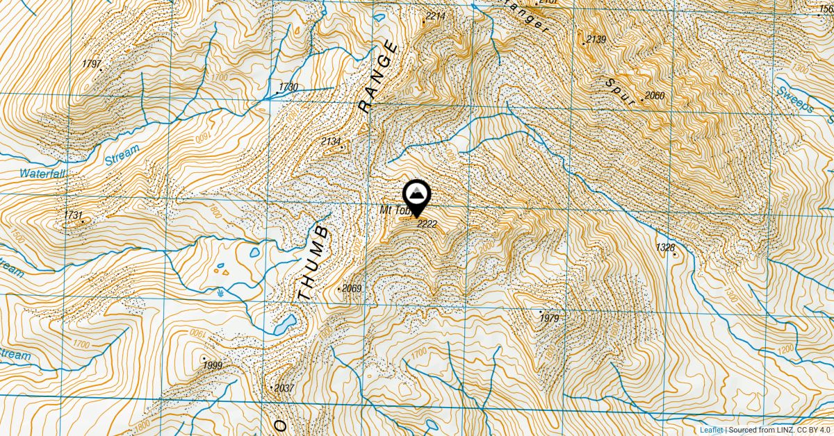 Mount Toby, Canterbury - Peak Directory - Wild Things