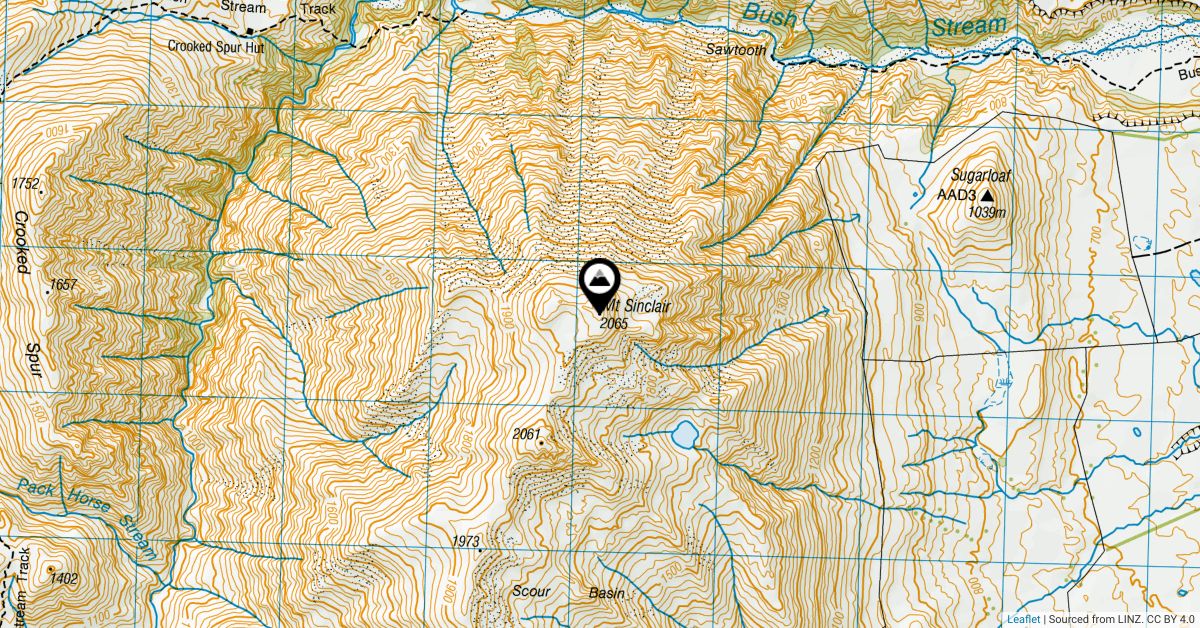 Mount Sinclair (Mesopotamia), Canterbury - Peak Directory - Wild Things