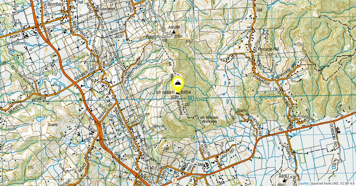 Mount William, Auckland - Peak Directory - Wild Things