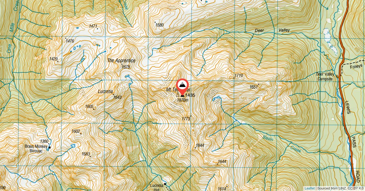 Mt Technical, Canterbury - Peak Directory - Wild Things