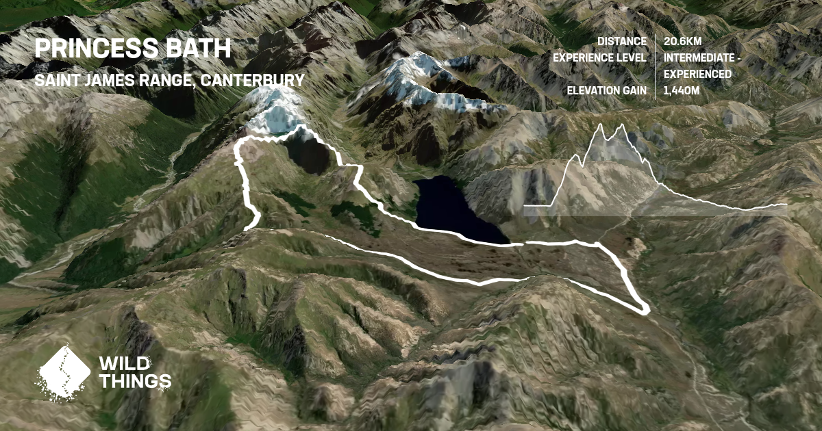Princess Bath extended, Canterbury, New Zealand - Trail Running ...