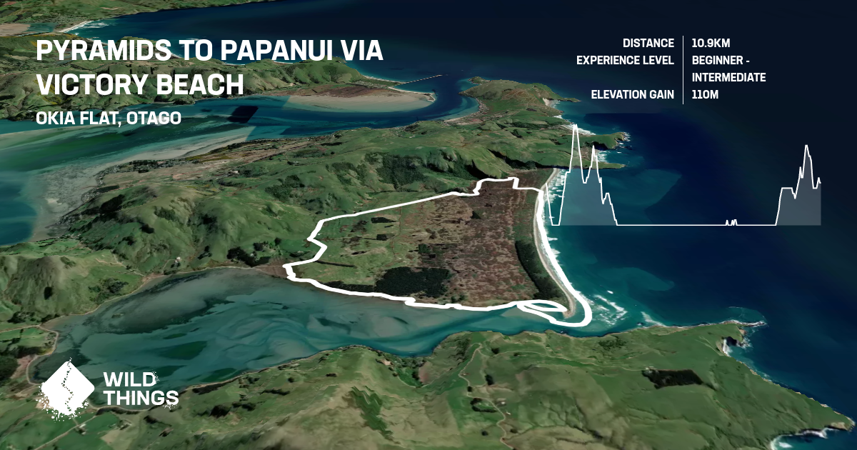 Pyramids to Papanui via Victory Beach, Otago, New Zealand - Trail ...