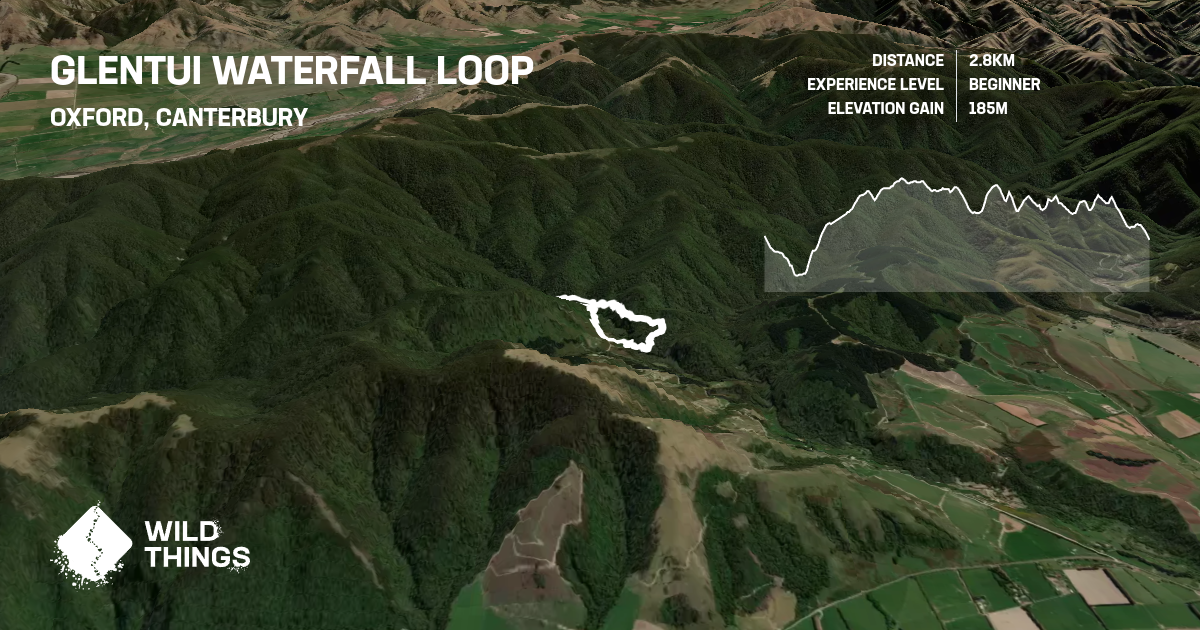 Glentui Waterfall Loop, Canterbury, New Zealand - Trail Running ...