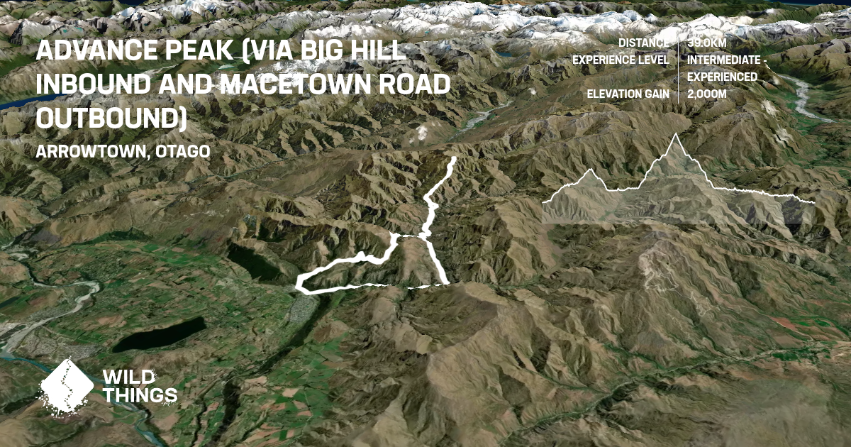 Advance Peak (via Big Hill inbound and Macetown Road outbound), Otago ...