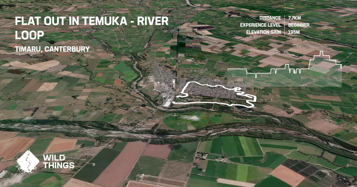 Flat out in Temuka - River Loop, Canterbury, New Zealand - Trail ...