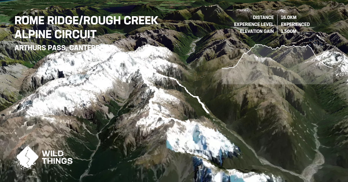 Rome Ridge/Rough Creek Alpine Circuit, Canterbury, New Zealand - Trail ...